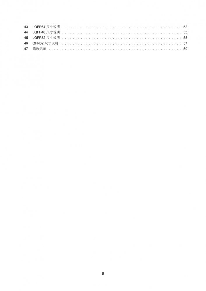 MM32F103xx datasheet page 6
