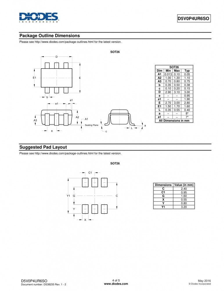 D5V0P4UR6SO-7 datasheet page 4
