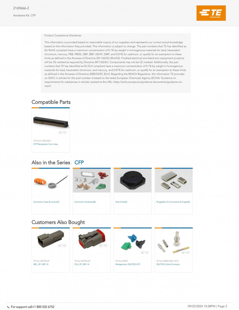 TE Connectivity 2169666-2 product document page 2