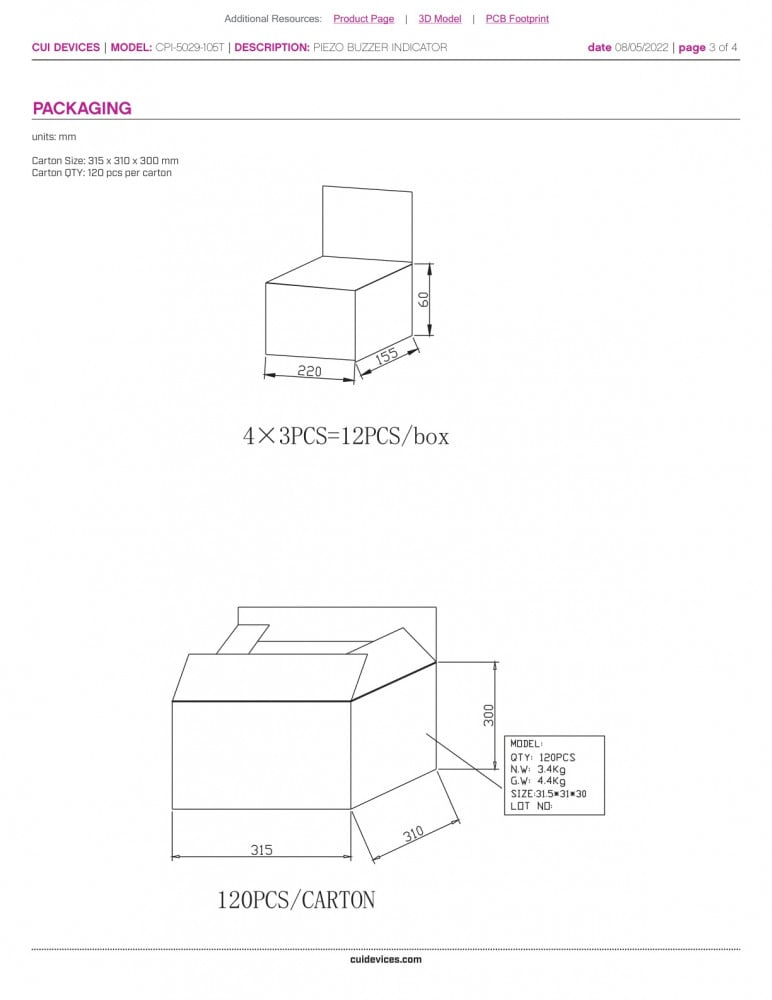 CPI-5029-105T datasheet page 3