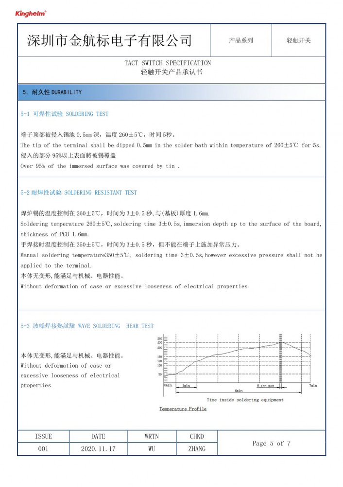 KH-6X6X6H-Z2J approval sheet page 5