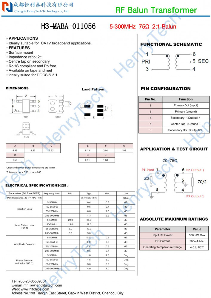H3-MABA-011056 technical document page