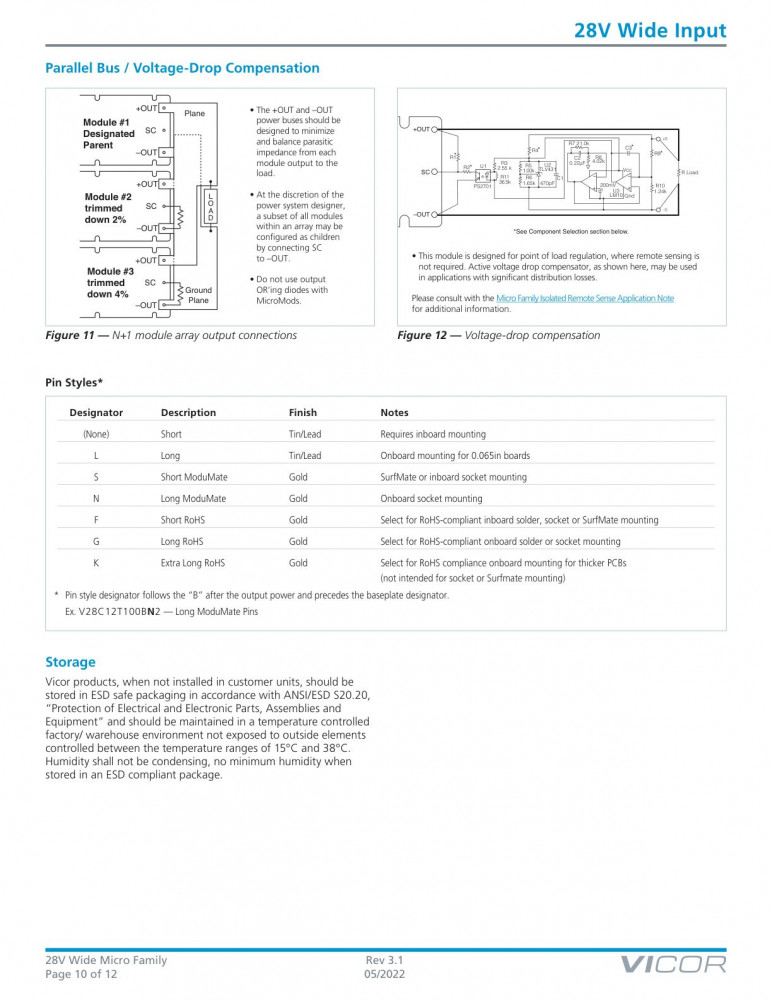 VICOR V28C5T50BF3 technical document page 10