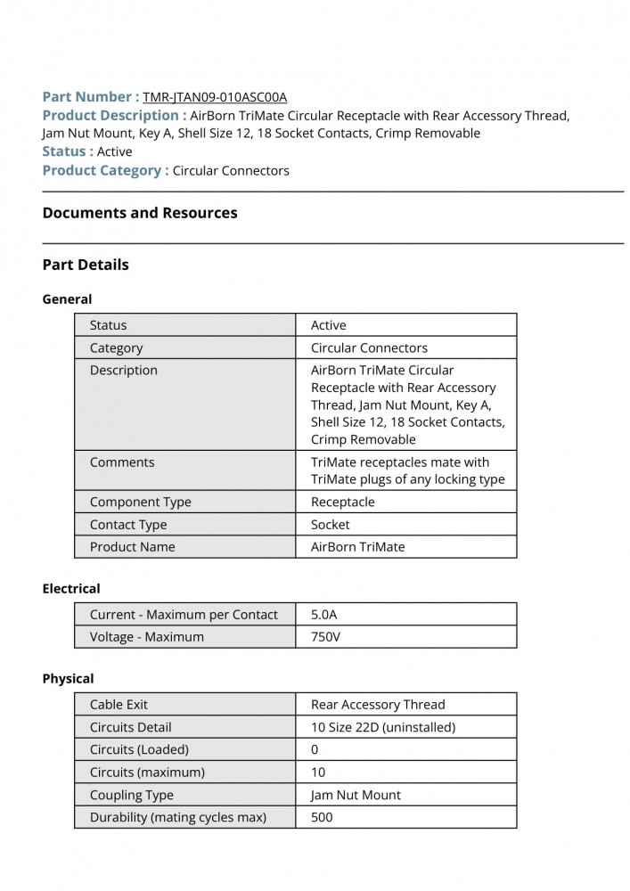 TMR-JTAN09-010ASC00A technical document preview, page 1