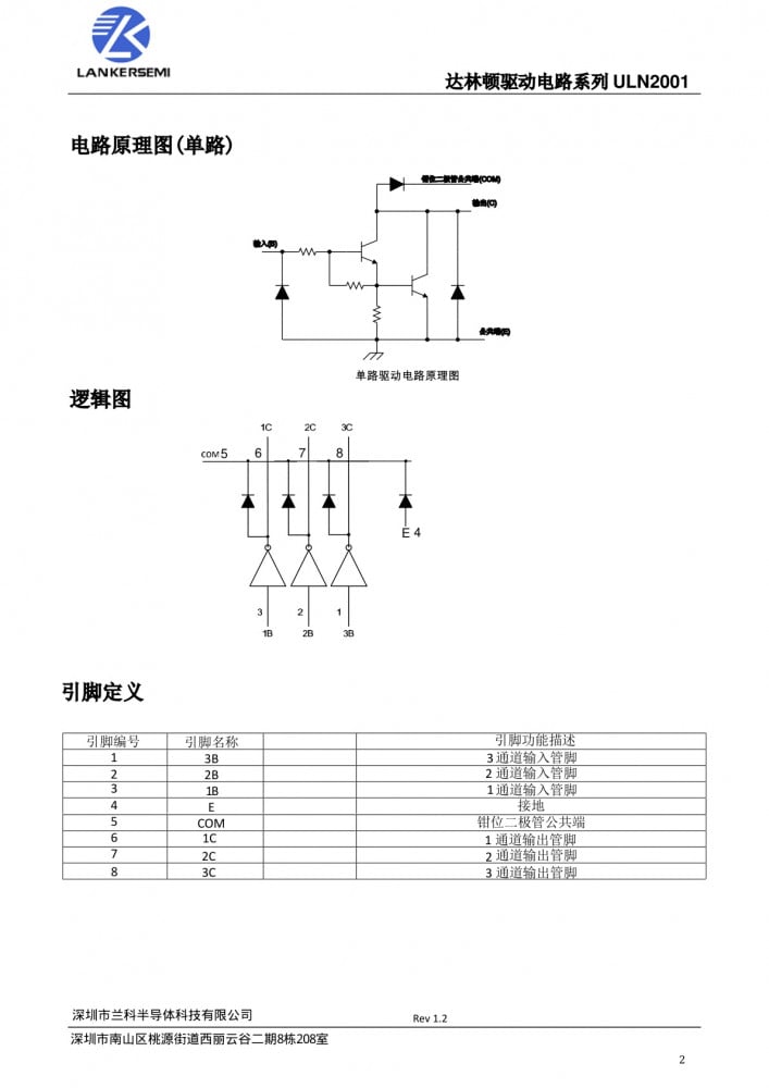 ULN2001D datasheet page 2