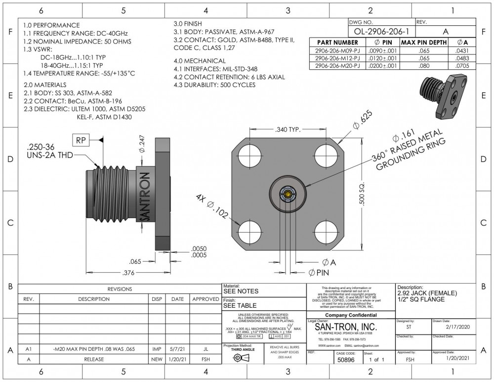 SAN-TRON 2906-206-M9-PJ product drawing