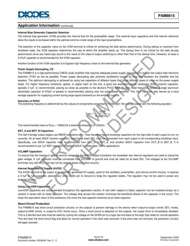 PAM8615RHR datasheet page 10