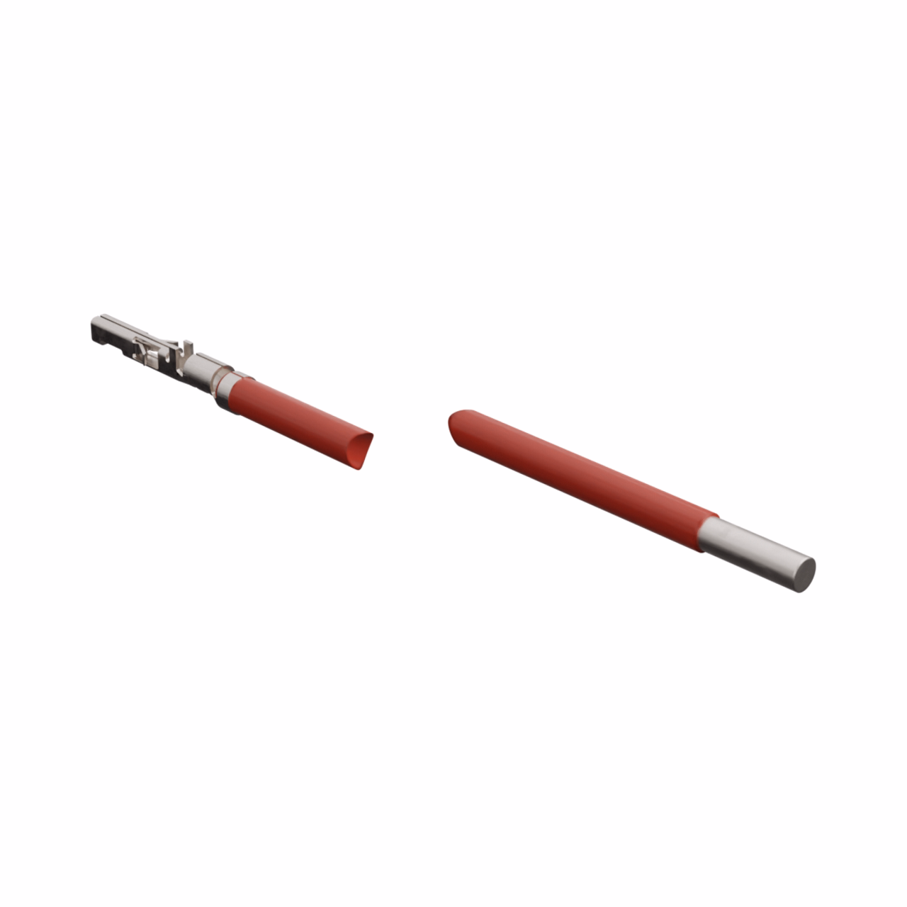 Pre-Crimped Lead Micro-Fit 3.0 Female-to-Pigtail, Tin (Sn) Plating, 225.00mm Length, 18 AWG, Red for sale