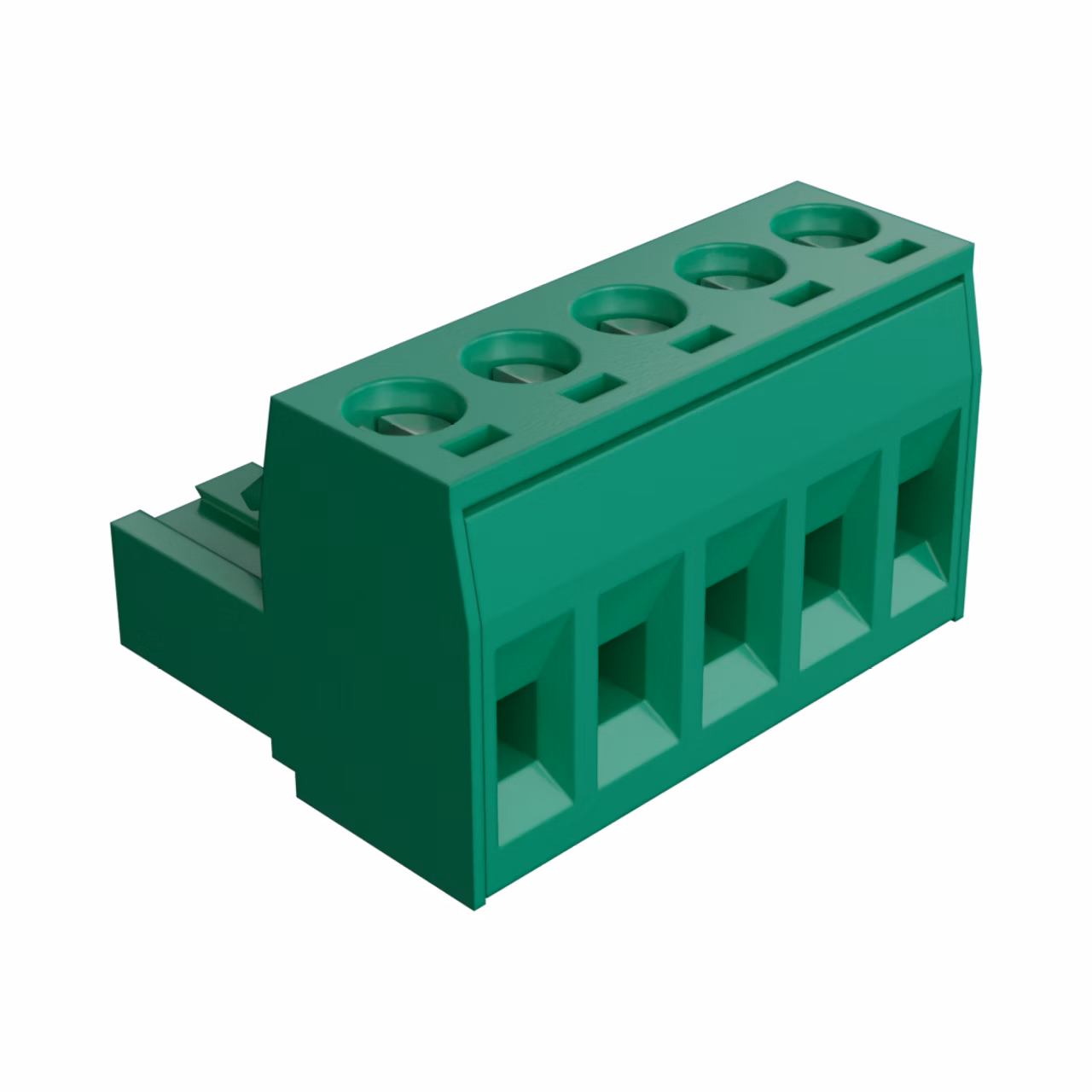 5.00mm Pitch Eurostyle Horizontal Plug, Green Housing, 5 Circuits for sale