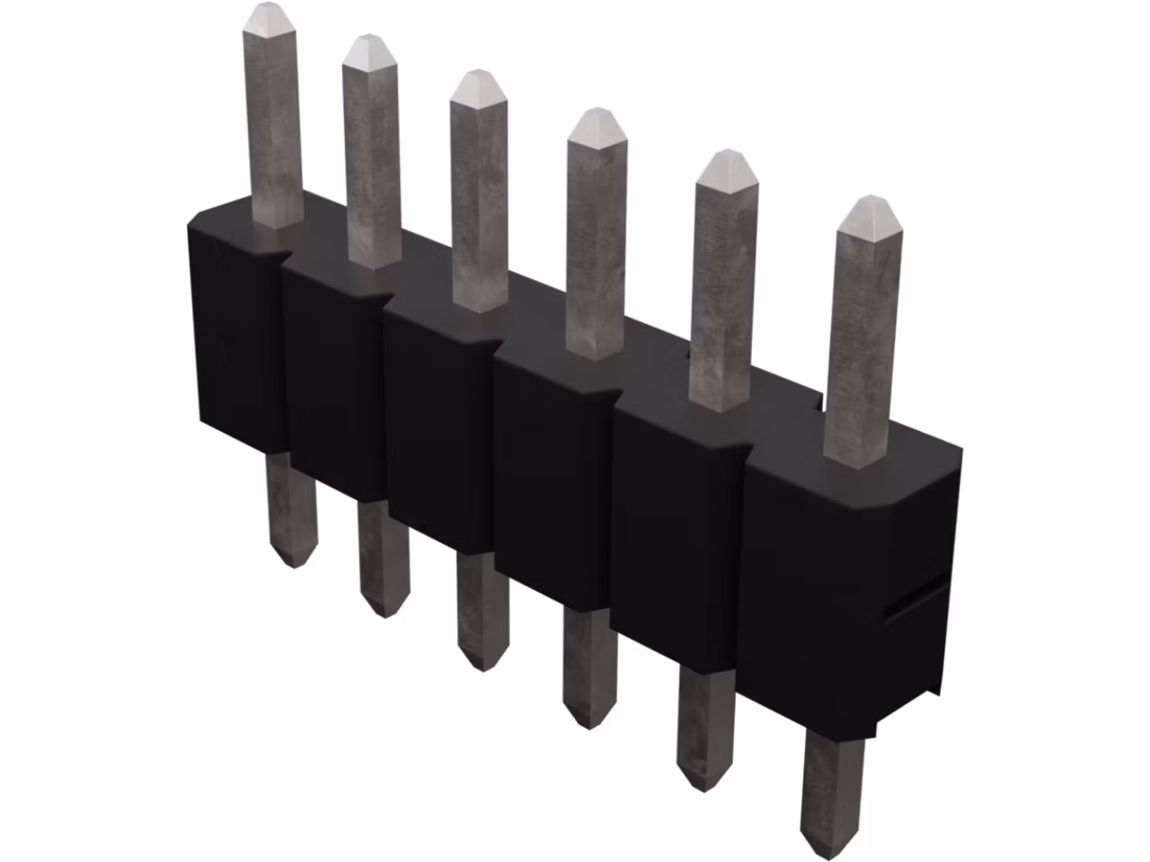 Milli-Grid Header, Single Row, Dual Body, Through Hole, Vertical, 6 Circuits, Tin (Sn) Overall Plating, 3.00mm Stacking Height, 2.45mm Tail Length, Bag, Lead-Free for sale