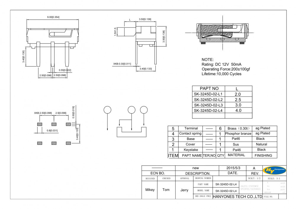 SK-3245D-02-L4 technical drawing page 1