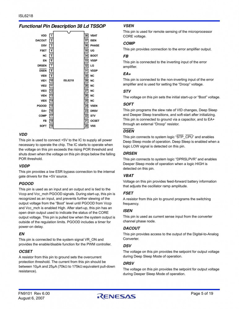 ISL6218 datasheet page 5
