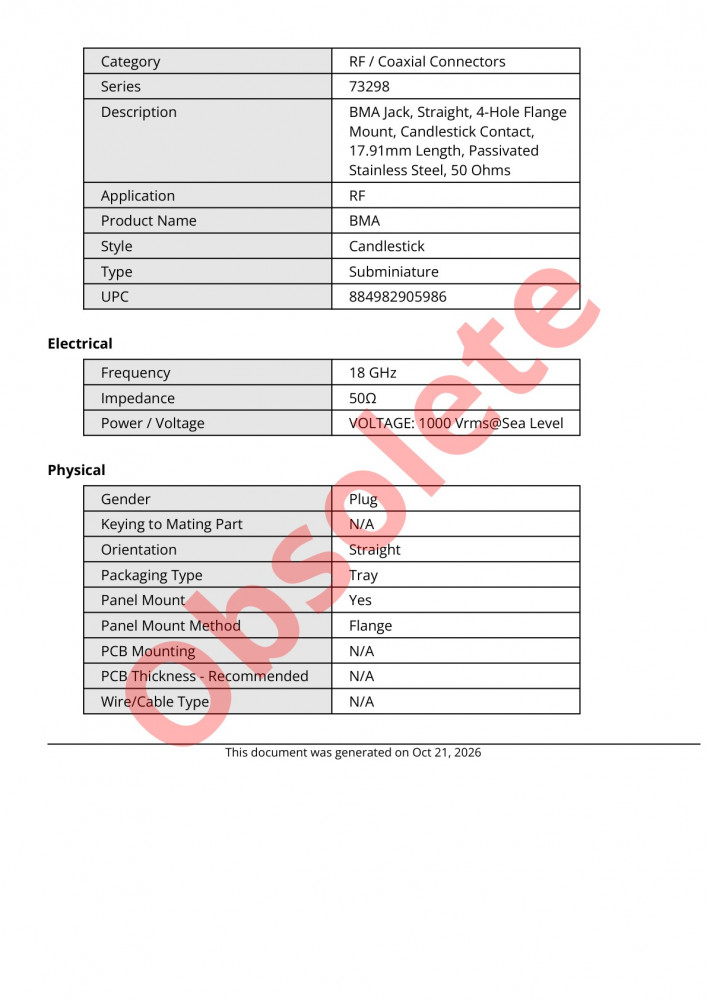 Technical document image 2 for MOLEX 732980120