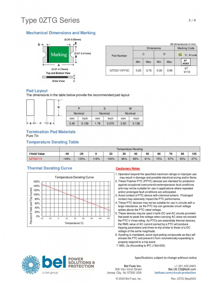 0ZTG0110FF2C technical document page 3