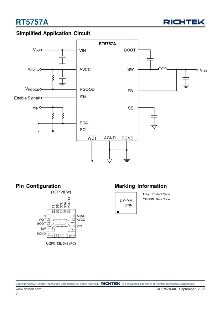 RT5757A datasheet page 2