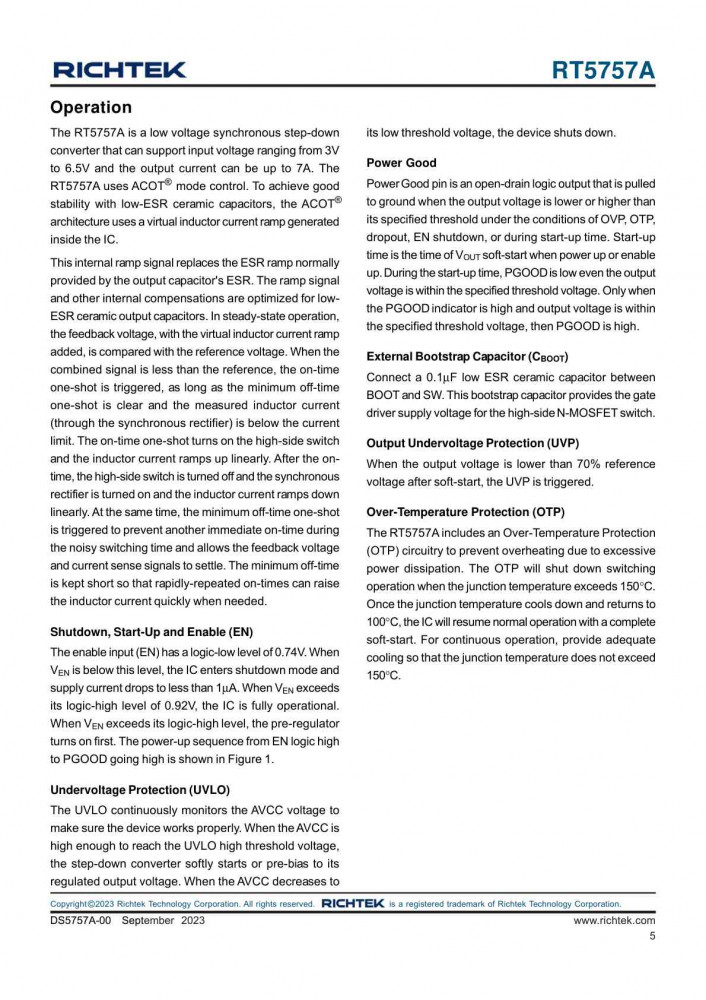 RT5757A datasheet page 5
