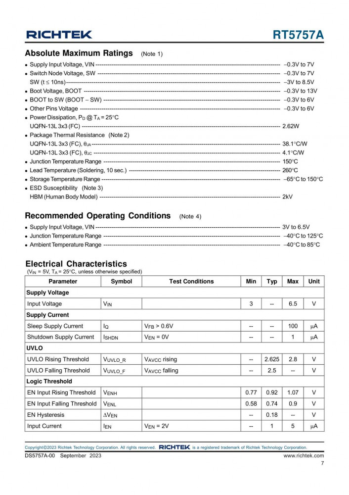 RT5757A datasheet page 7