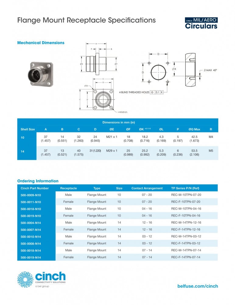 CINCH DMS-TP connector documentation page 4