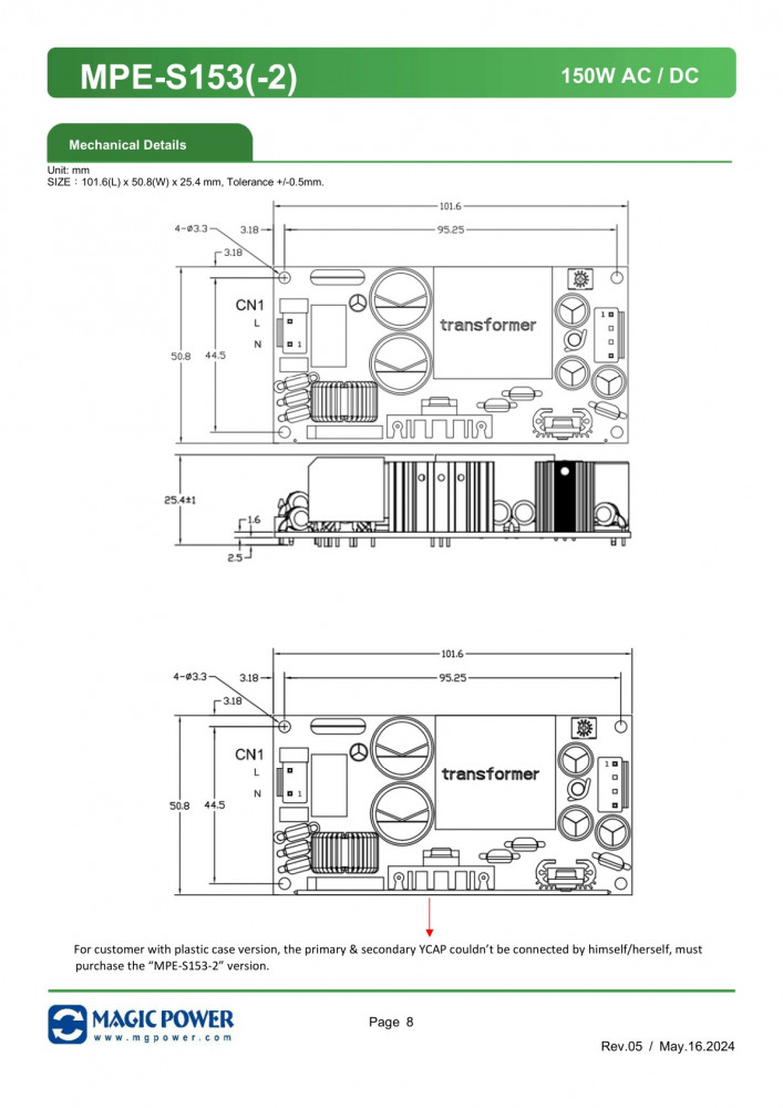 MPE-S series datasheet page 8