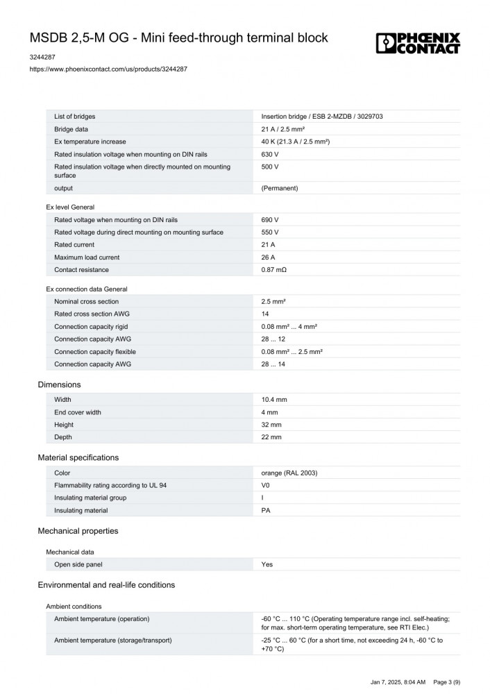 Phoenix Contact 3244287 technical document page 3