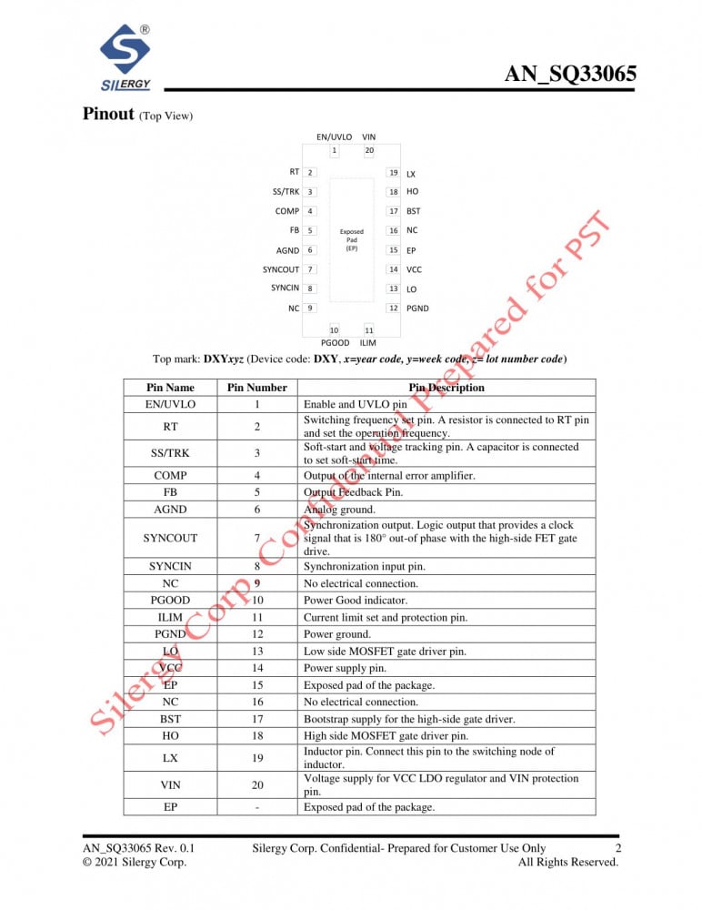 SQ33065WAQ datasheet page 2