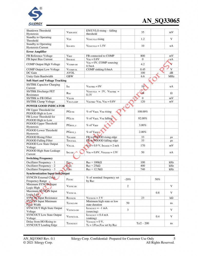 SQ33065WAQ datasheet page 5
