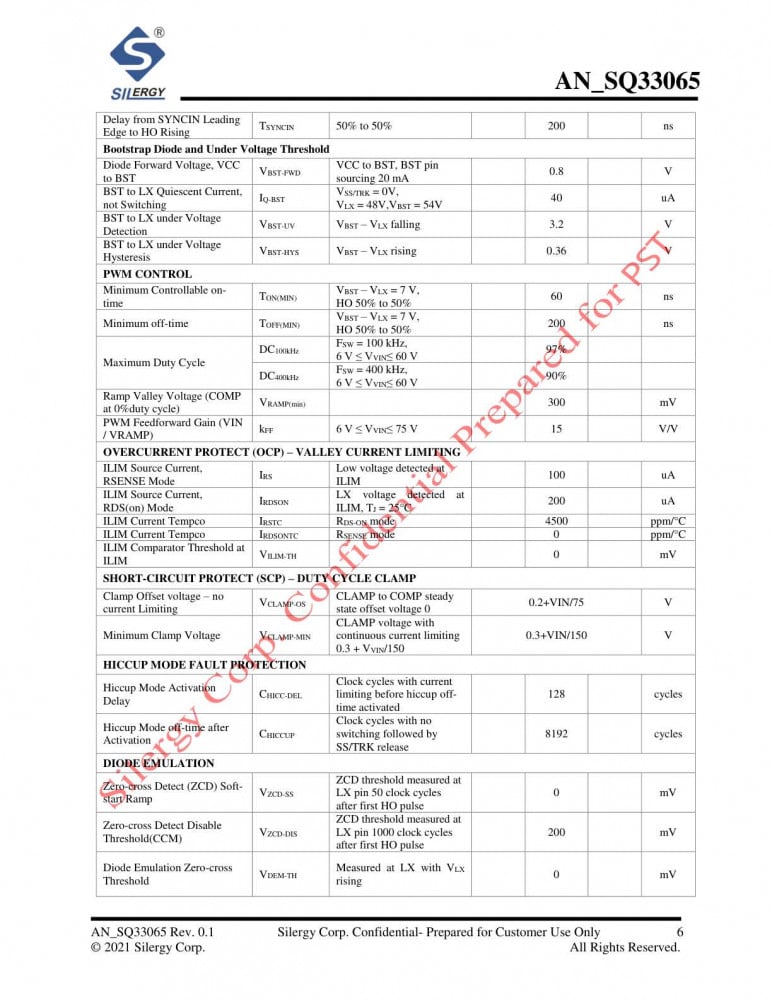 SQ33065WAQ datasheet page 6