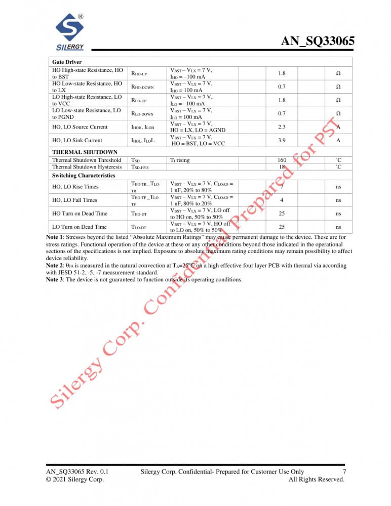 SQ33065WAQ datasheet page 7
