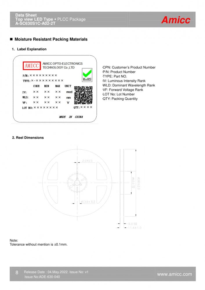 A-SC630S1C-A02-2T datasheet page 8