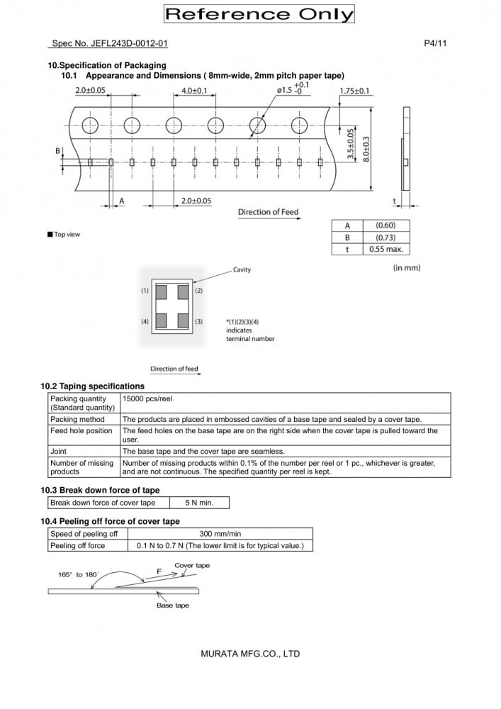 Murata specification page 4