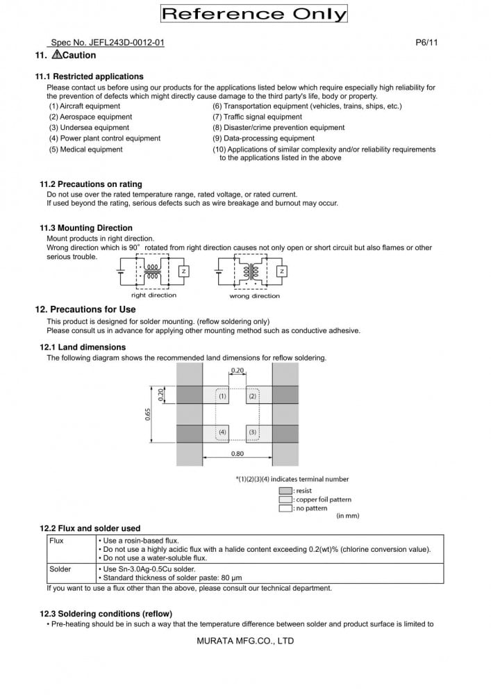 Murata specification page 6