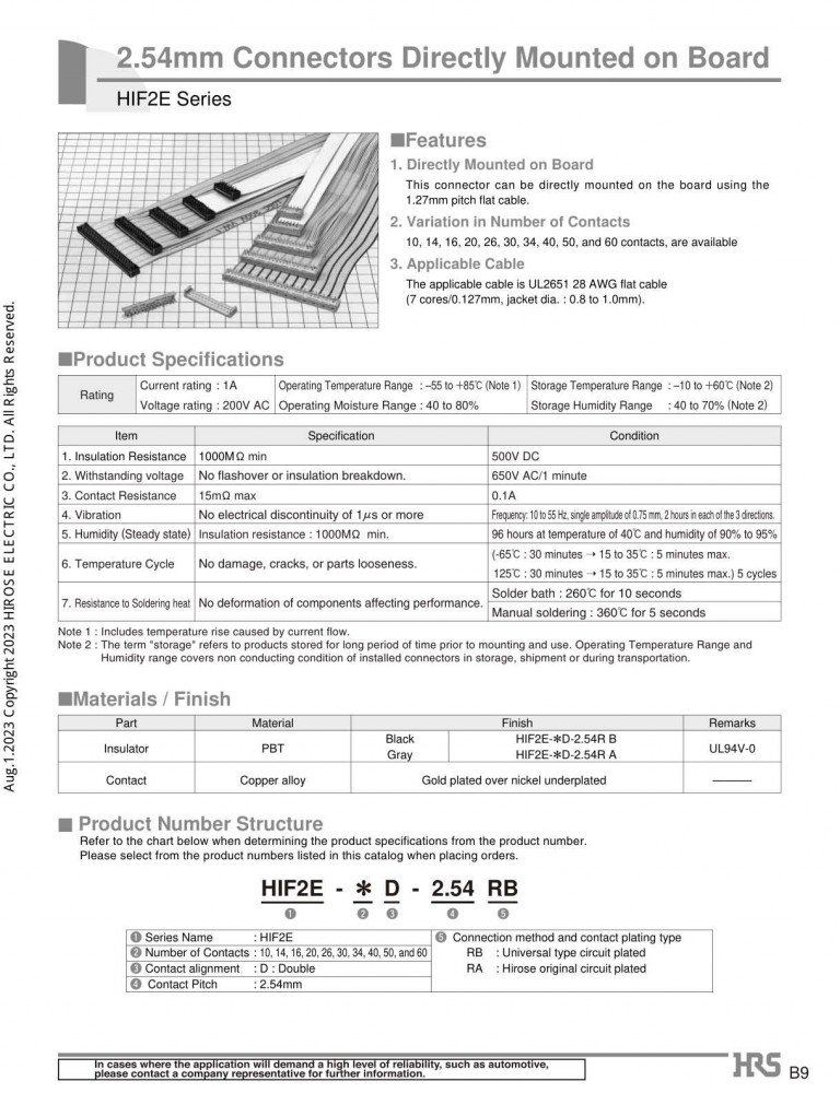 HRS HIF2E technical document page 1