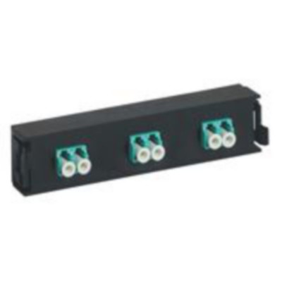 LC duplex block for 6 multimode fibres - aqua for sale
