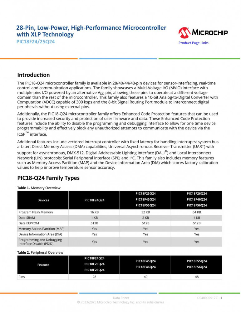 PIC18-Q24 document preview, page 1