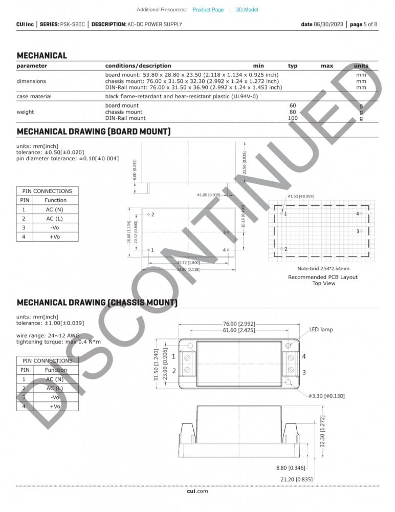 PSK-S20C-9-T datasheet page 5