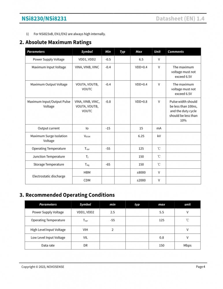 NSI8231W1-DSWR datasheet page 4