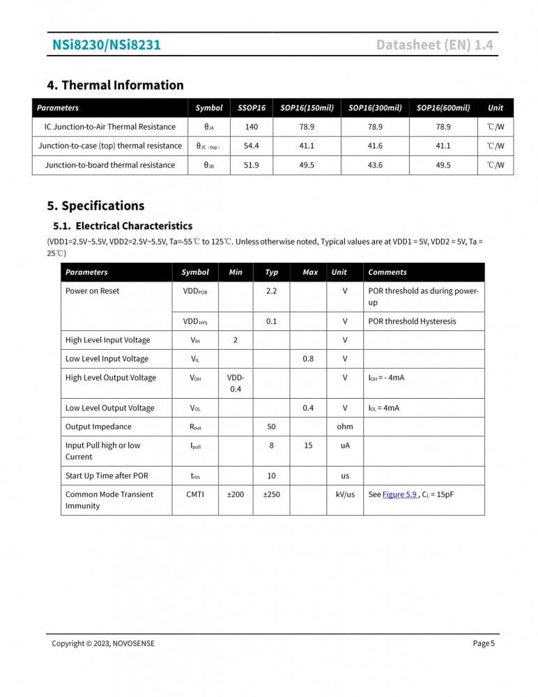NSI8231W1-DSWR datasheet page 5
