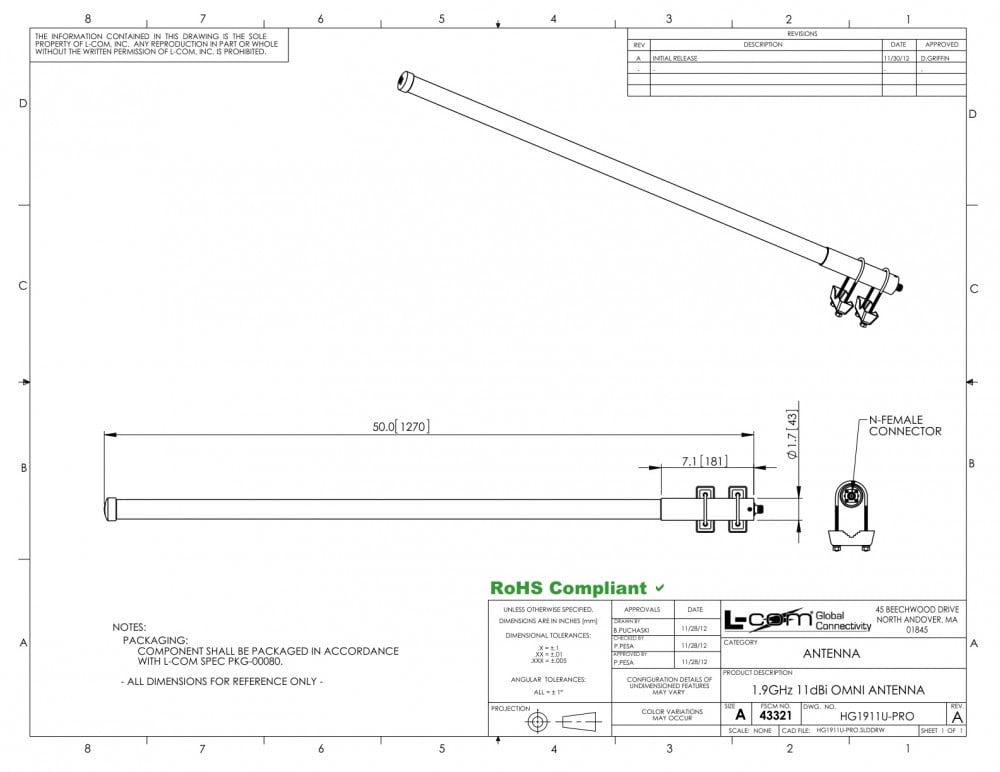 HG1911U-PRO technical document page