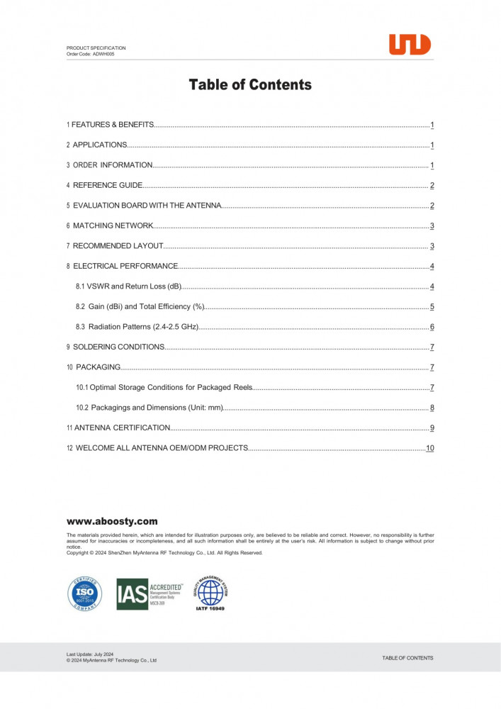 ADWH005 datasheet page 2