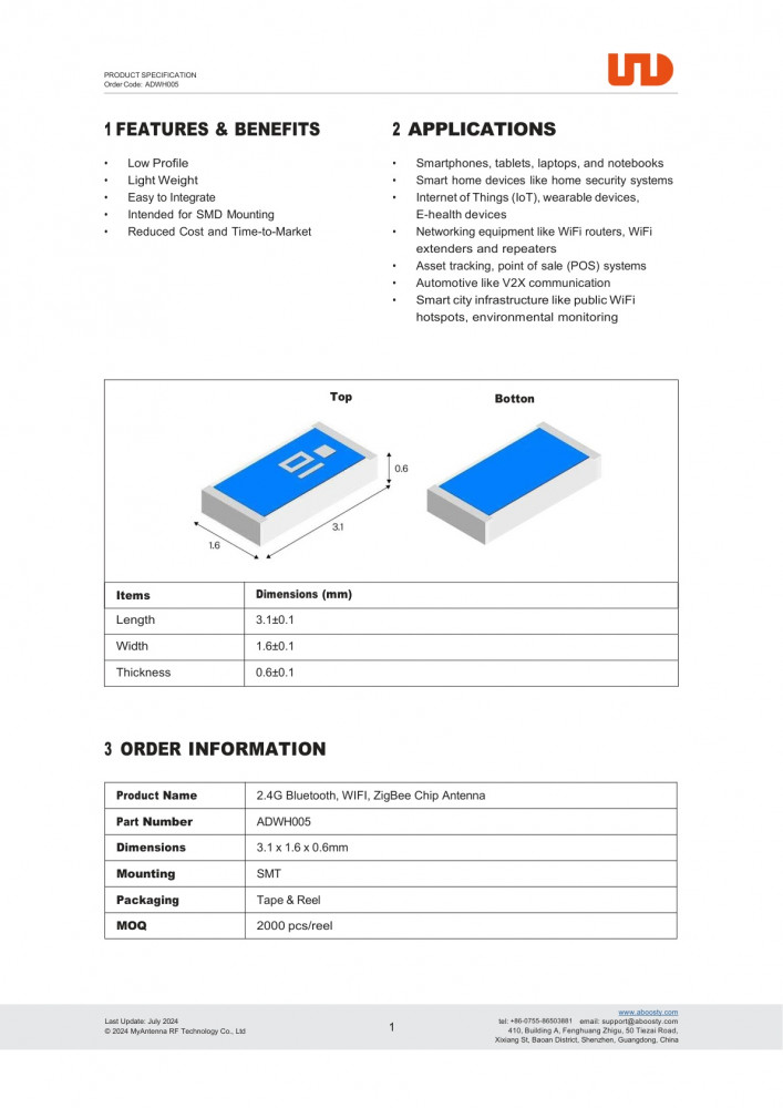 ADWH005 datasheet page 3