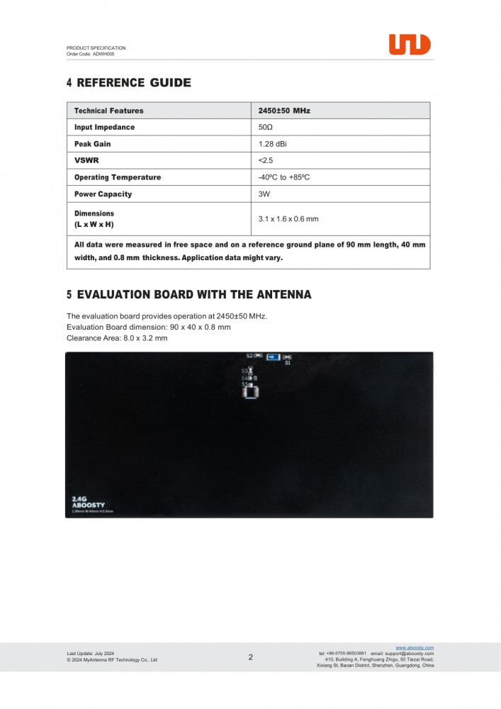 ADWH005 datasheet page 4