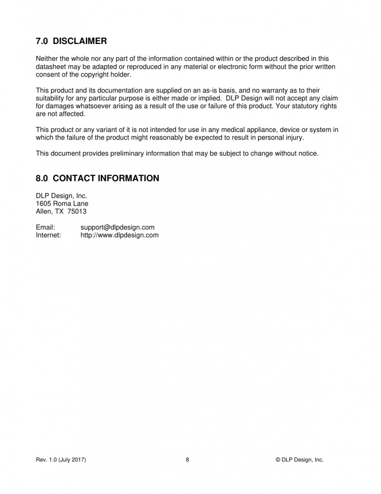 DLP-FR256 document page 8