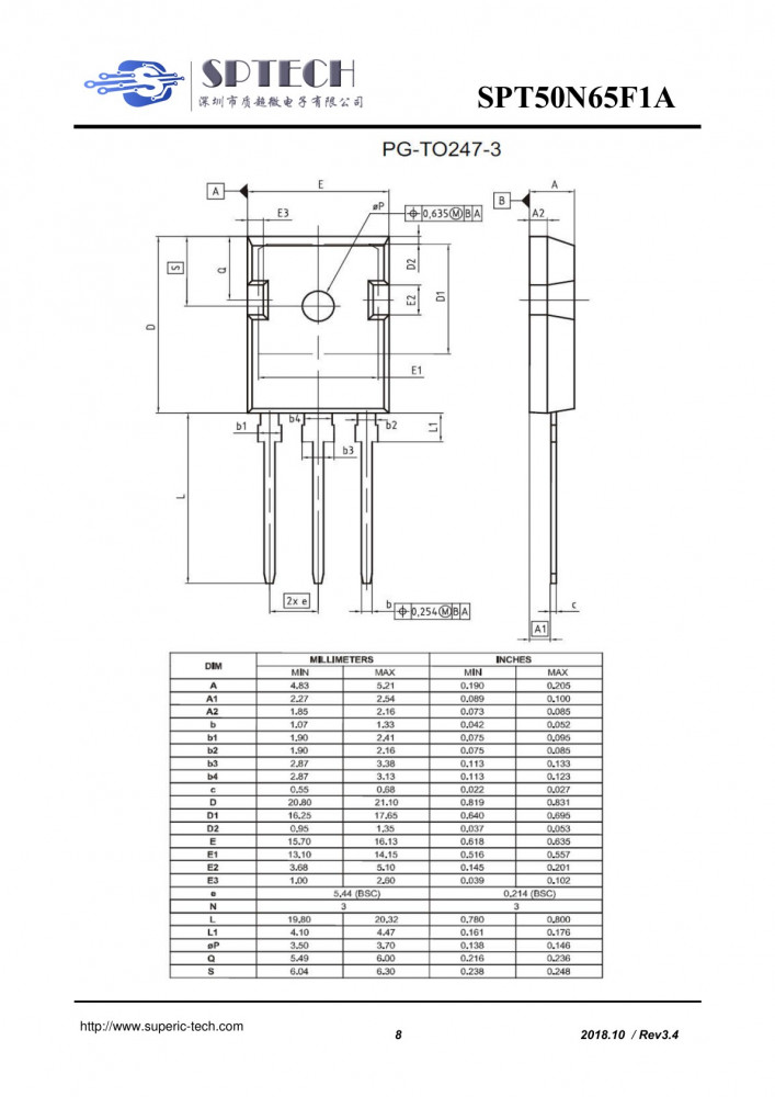 SPT50N65F1A datasheet page 8