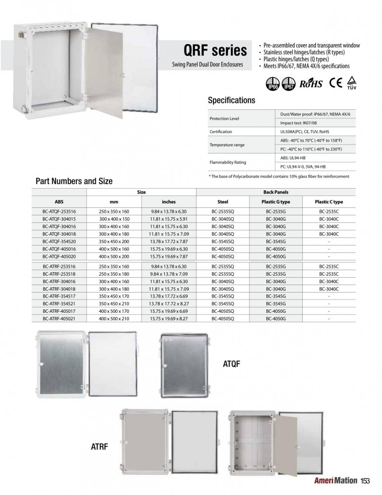 QRF series product document preview