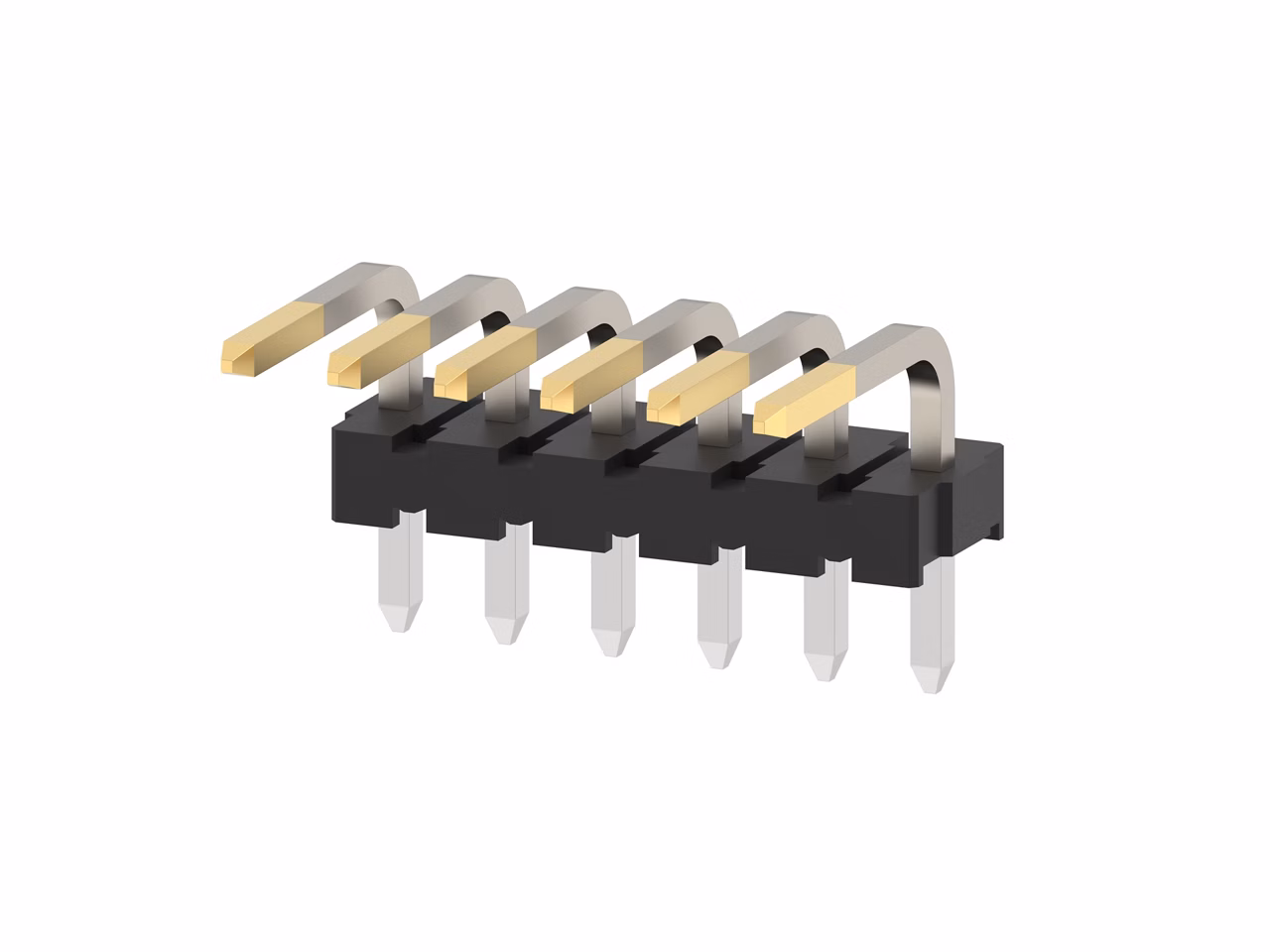 KK 396 Breakaway Header, Right-Angle with Friction Lock, 7 Circuits, Gold (Au) Plating