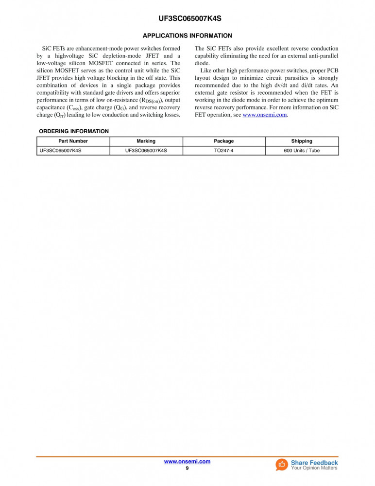 UF3SC065007K4S datasheet page 9