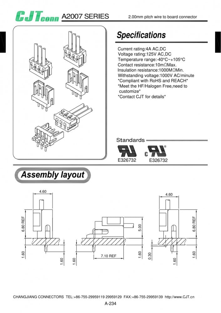 CJT A2007H series datasheet page 1