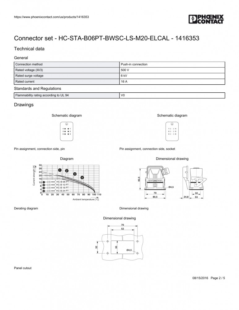 Phoenix Contact 1416353 technical document page 2
