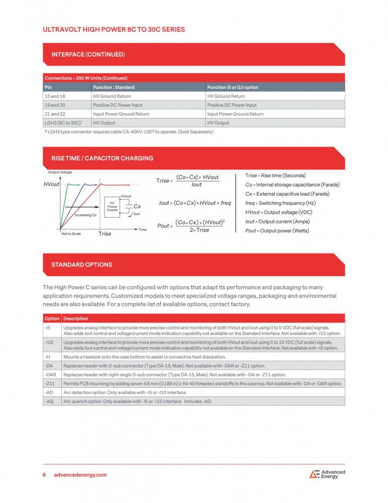 UltraVolt High Power C Series document page 6