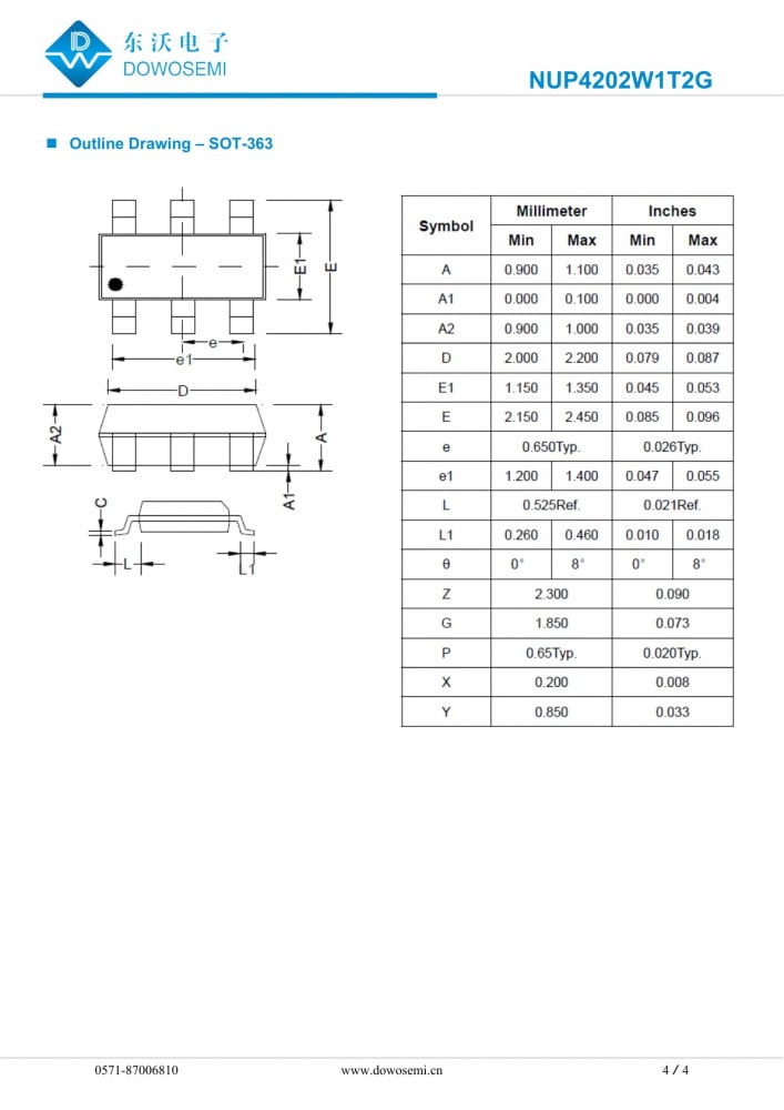 NUP4202W1T2G datasheet page 4